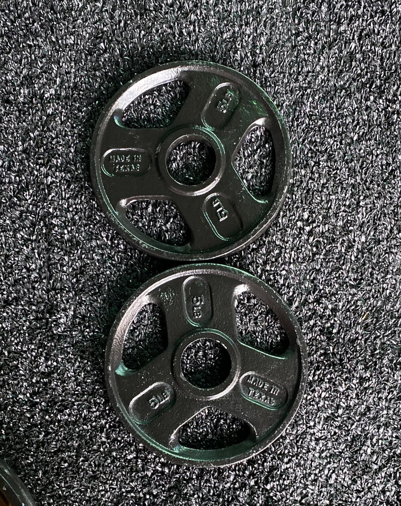 Triple-Grip Weight Plates - Cast Iron Olympic Plates | Weights & Bars