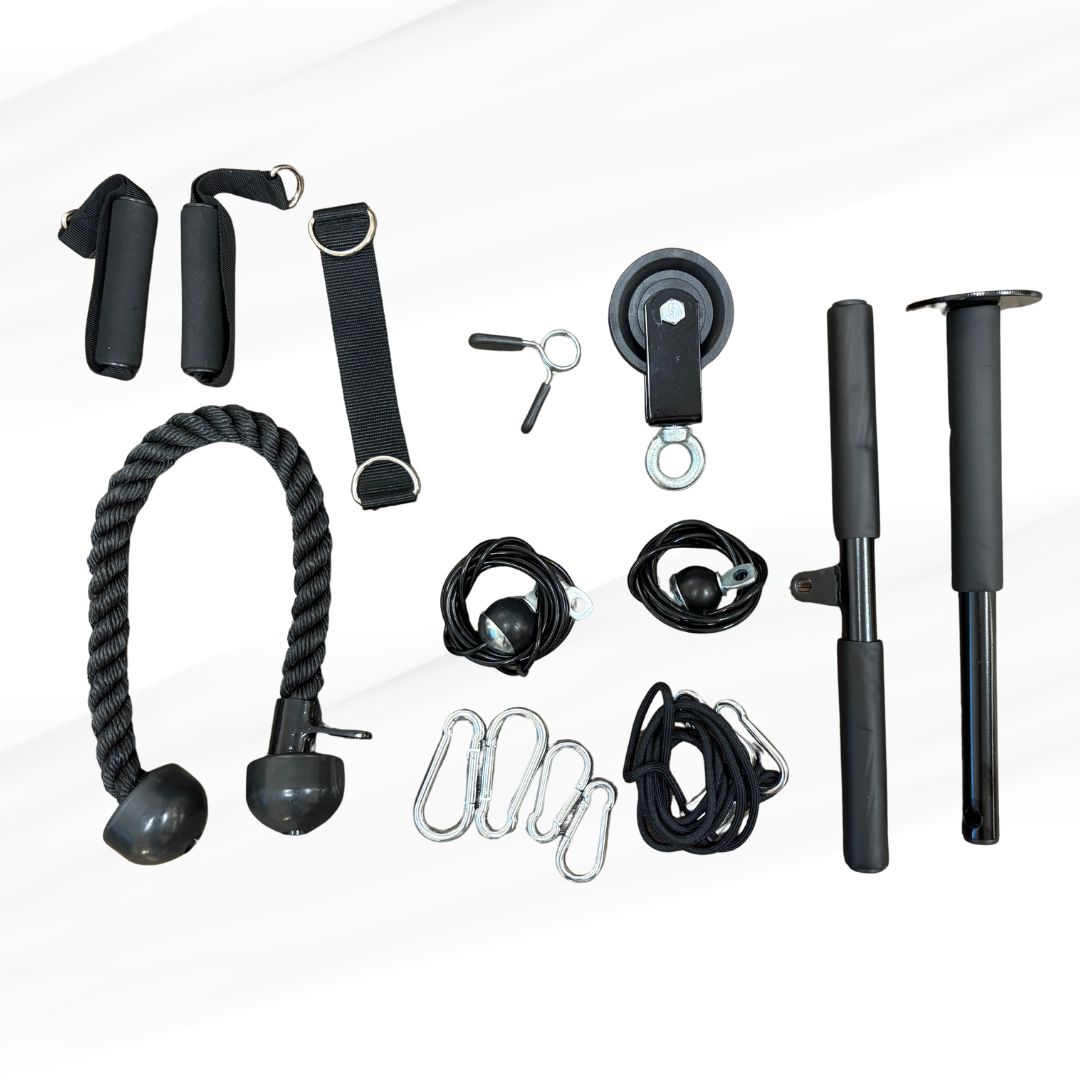 LAT Pulley Cable Machine System DIY Gym Attachment Lat Pulldown Workou ...