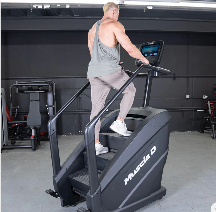 Elite Commercial Stair Climber with Touch Screen – Weights & Bars