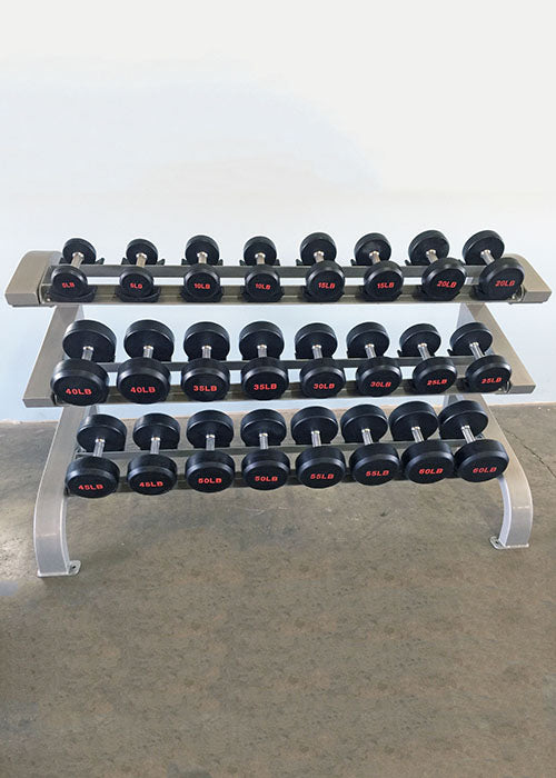 Modular Three Tier 12 Pairs Dumbbell Rack - | Weights & Bars
