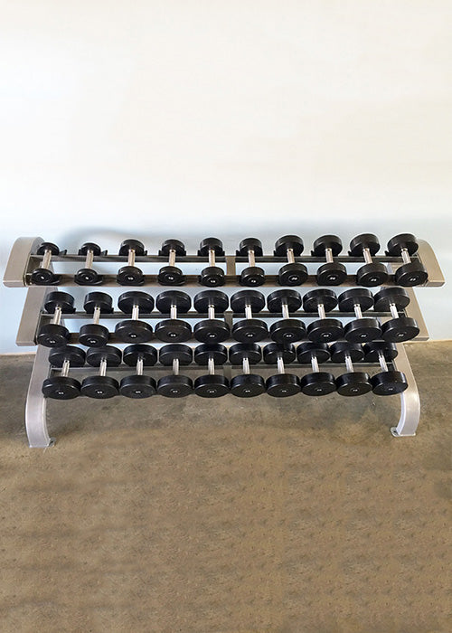 Modular Three Tier 15 Pairs Dumbbell Rack - | Weights & Bars