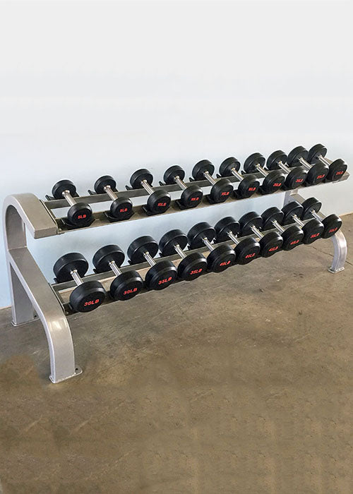 Modular Two Tier 10 Pairs Dumbbell Rack - | Weights & Bars